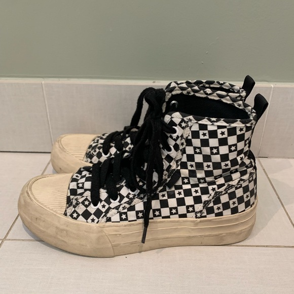 Zara | Shoes | Zara Checkered High Tops 35 | Poshmark